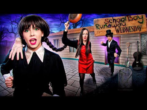 СБЕГАЮ ОТ СЕМЕЙКИ АДАМС И УЭНСДЕЙ в SCHOOLBOY RUNAWAY в РЕАЛЬНОЙ ЖИЗНИ!