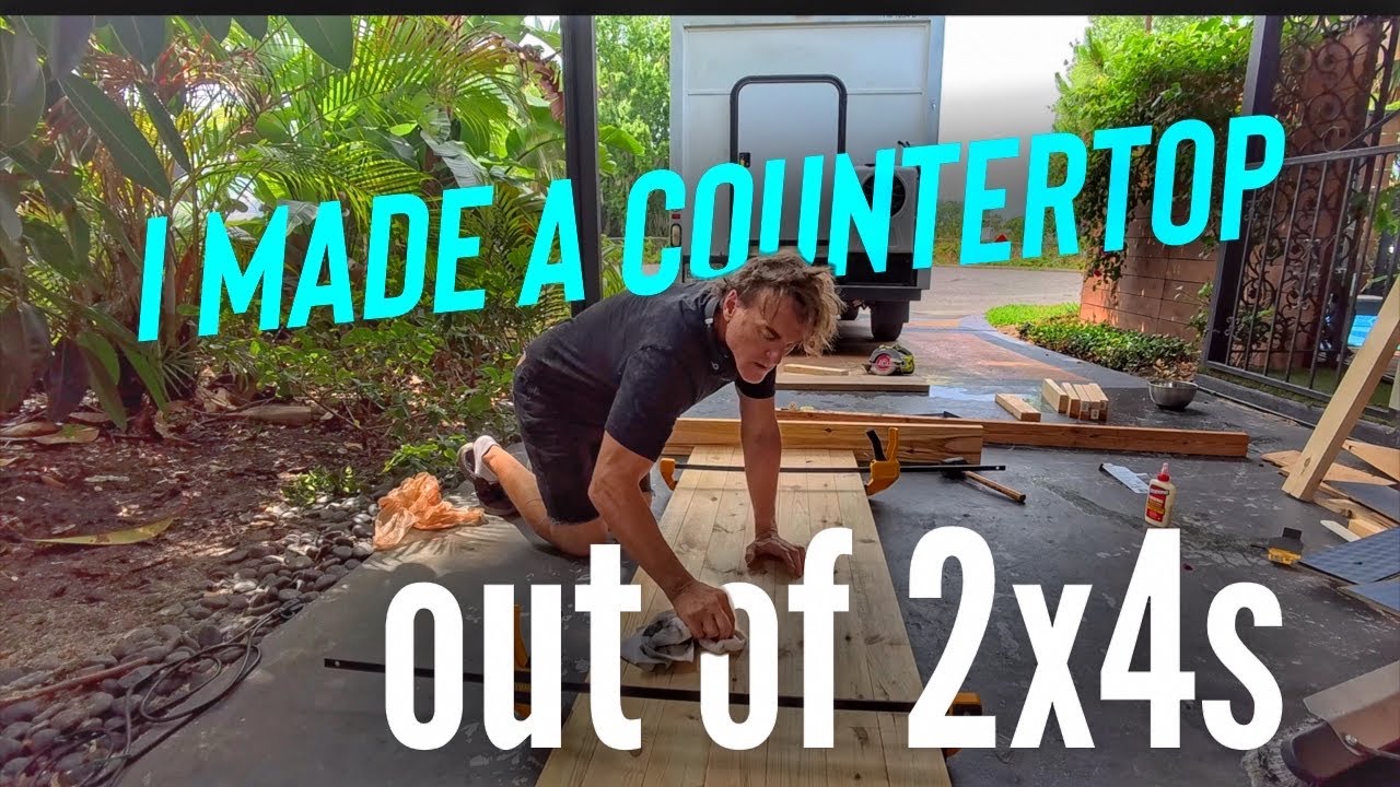 I BUILT A COUNTERTOP from 2x4s - YouTube
