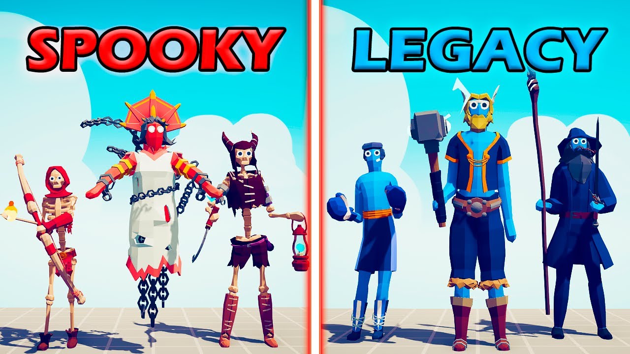 SPOOKY TEAM vs LEGACY TEAM - Totally Accurate Battle Simulator | TABS ...