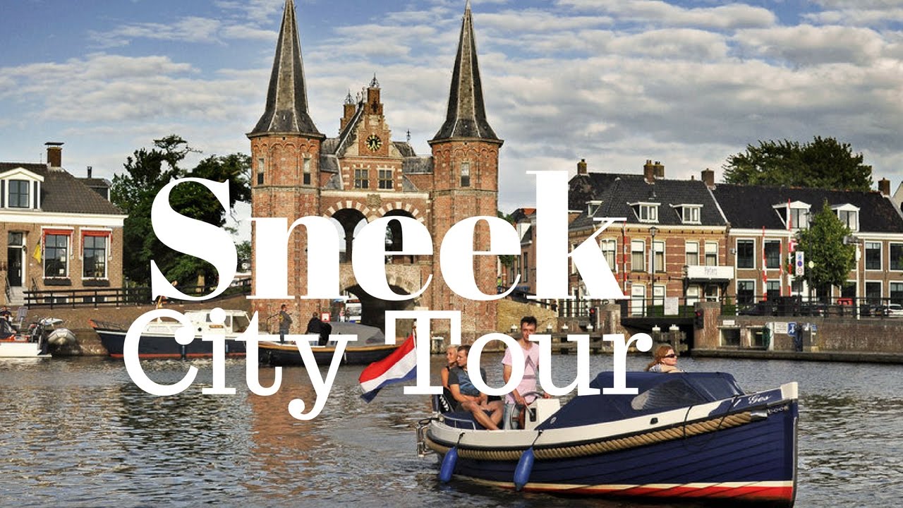 Sneek, Friesland, The Netherlands (city center on a misty day) walking ...