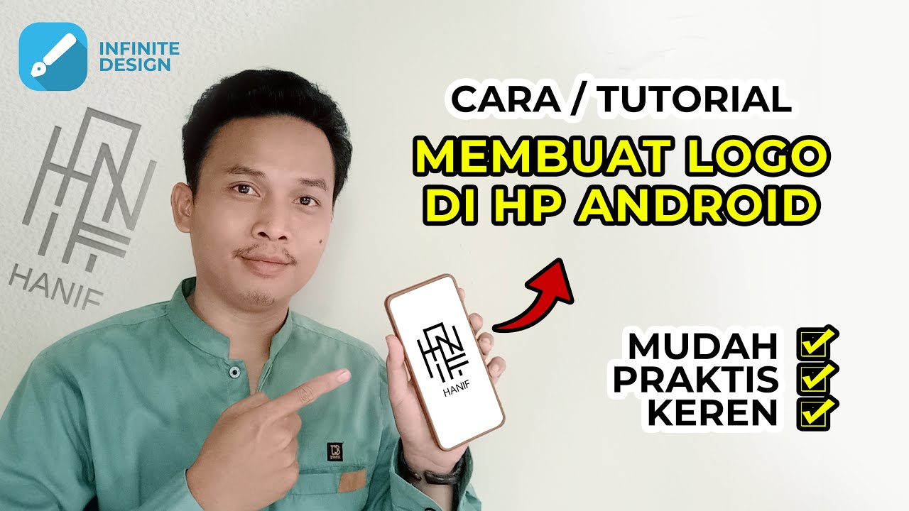 CARA MEMBUAT LOGO DI HP ANDROID | TUTORIAL INFINITE DESIGN | CARA ...