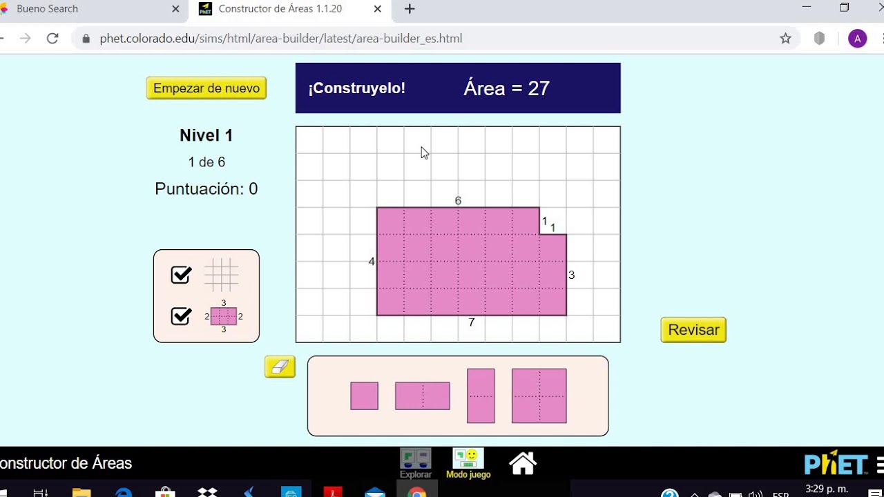 Tutorial simulador Phet constructor de áreas - YouTube