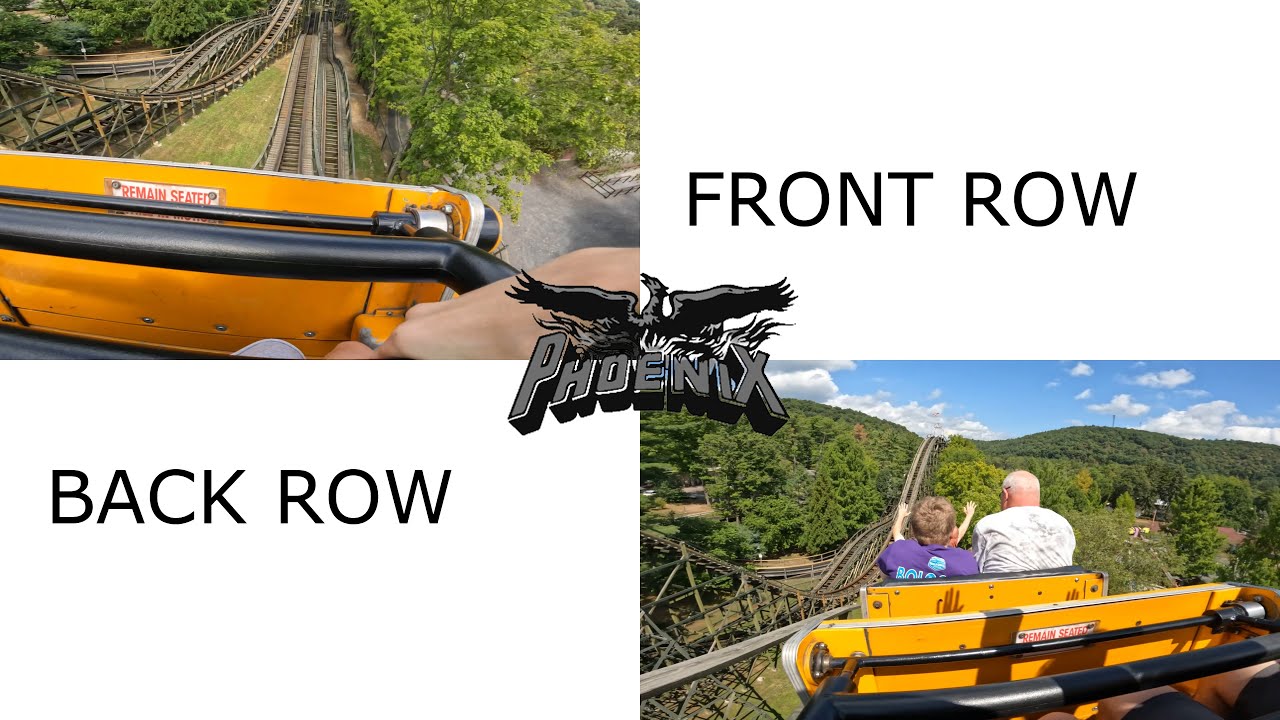 2 Rides On The BEST Wooden Coaster I've Ridden - Phoenix Front + Back ...