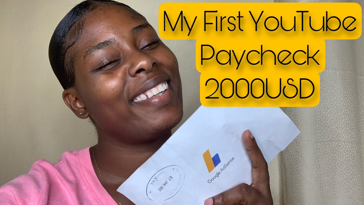 MY FIRST YOUTUBE PAYCHECK *US $2000* - YouTube
