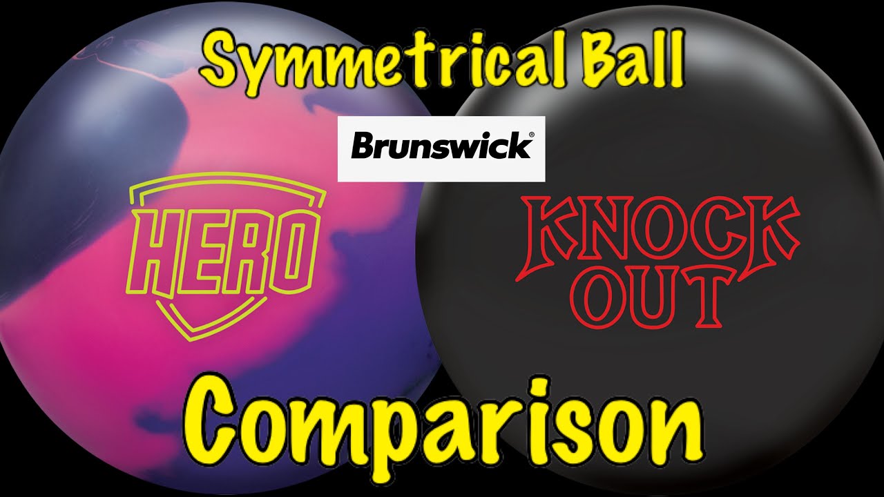 Brunswick Knock Out/Hero Solid Bowling Ball Comparison Review - YouTube