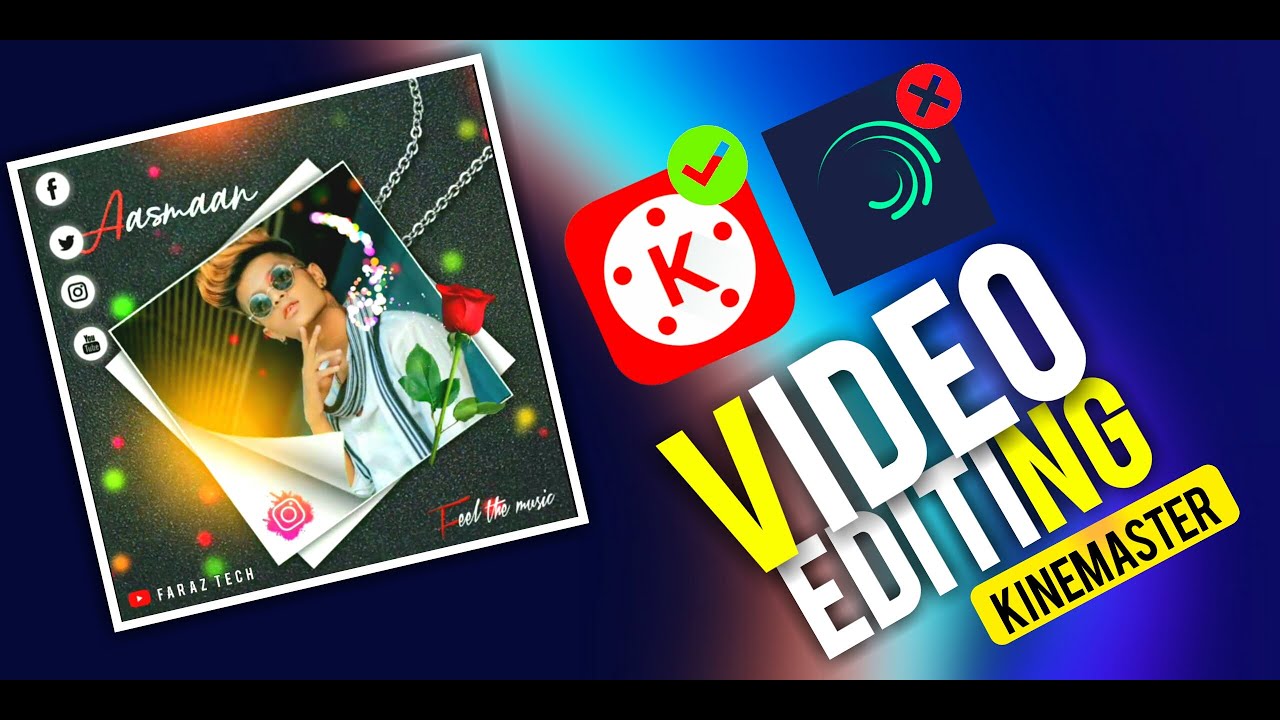 How To Make New Trending Status Video editing in KineMaster Video Editing Tutorial Faraz Tech ...