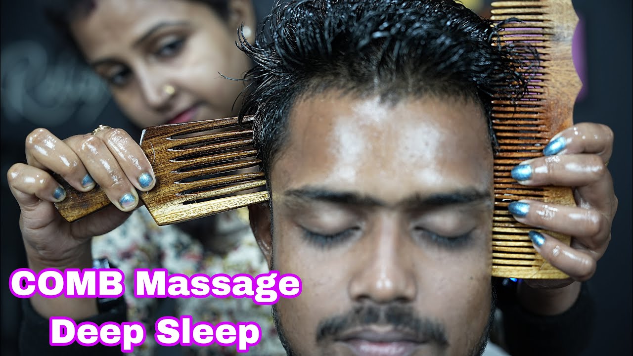 ASMR Heavy Oil Wooden Comb Massage | Comb Massage For Best Relaxation ...