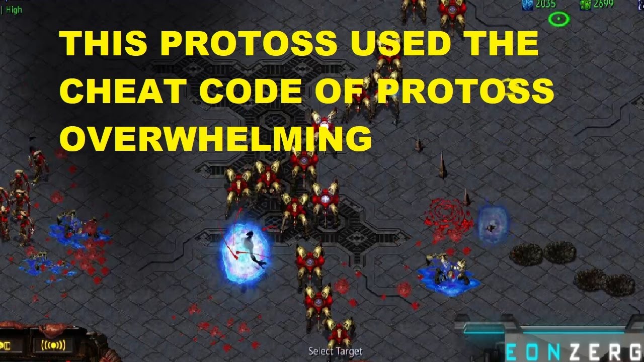 THIS PROTOSS USED THE CHEAT CODE POWER OVERWHELMING - YouTube