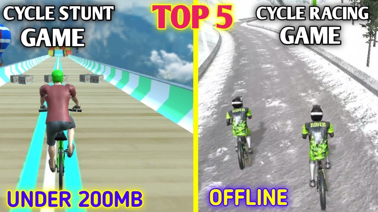 TOP 5 OFFLINE CYCLE RACING & STUNT GAMES FOR ANDROID UNDER 200MB - YouTube