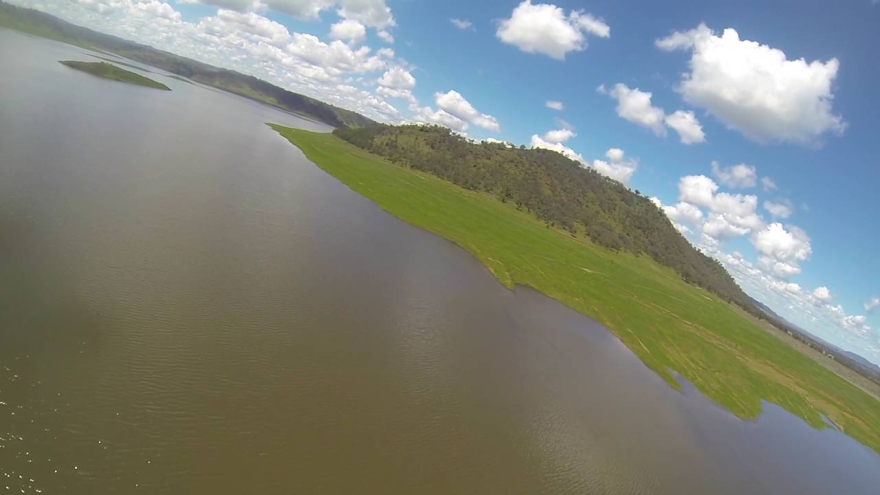 Aerial survey of Split Rock Dam - YouTube