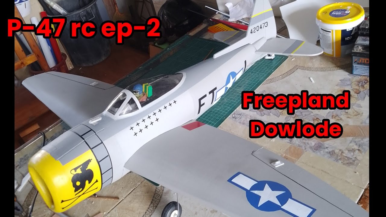How to make p-47 rc foam plane ep-2/2 - YouTube