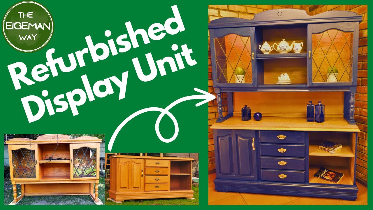 Refurbished display wall unit project - YouTube