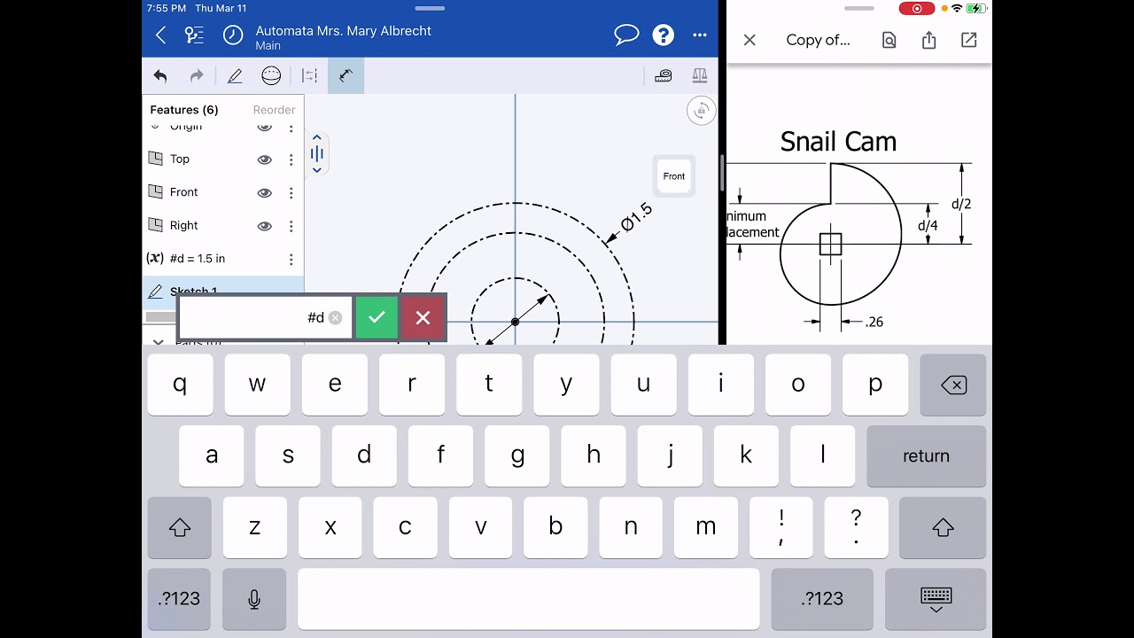 Snail Cam: OnShape iOS - YouTube