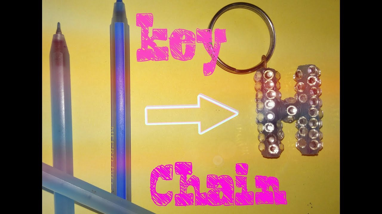 Diy : key chain never throw empty pen - YouTube
