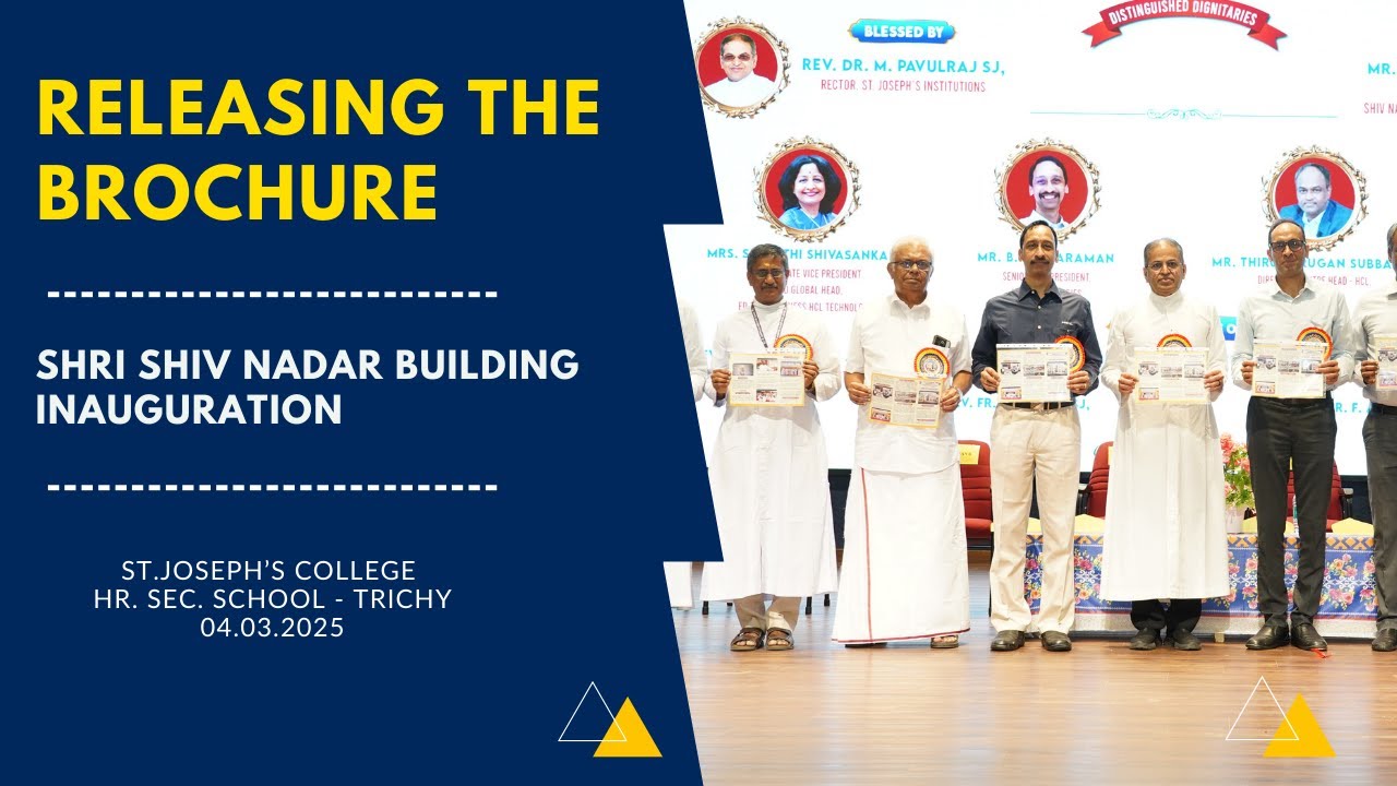 RELEASING THE BROCHURE | SHRI SHIV NADAR BUILDING INAUGURATION | SJCHSS ...