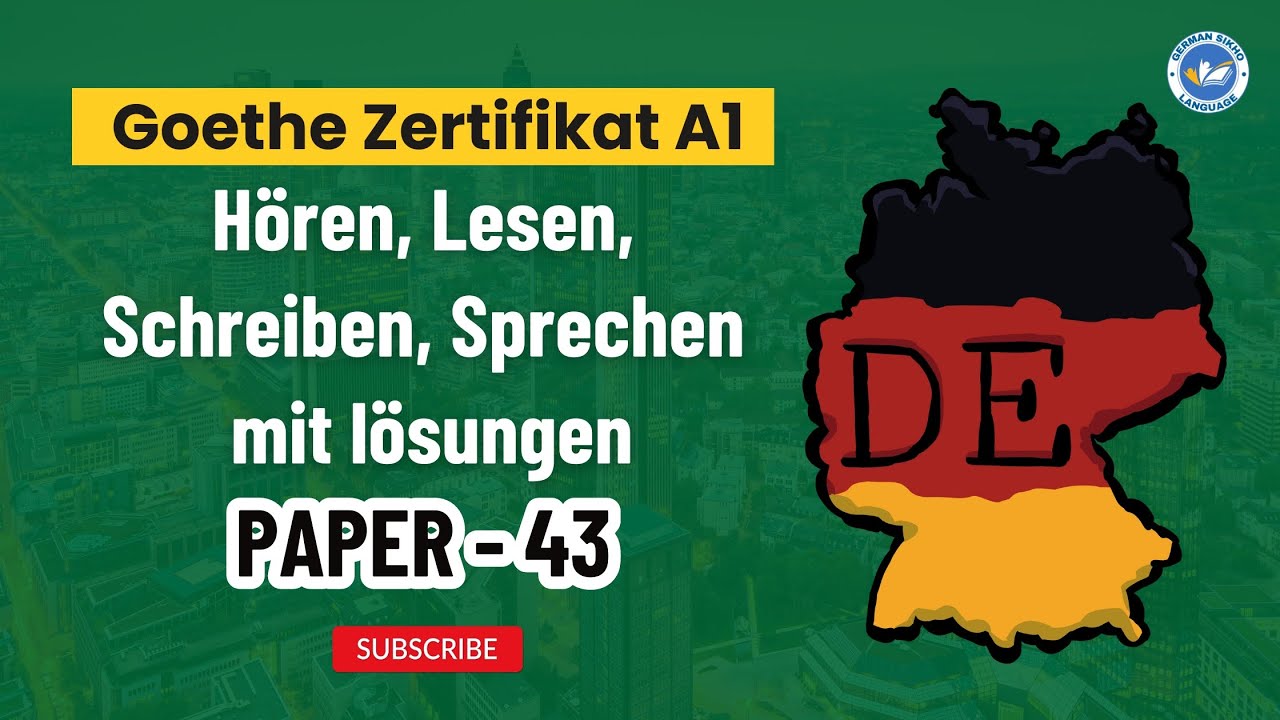 German Start Deutsch A1 Exam 2024 || Paper - 43 || Hören, Lesen ...