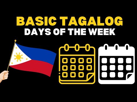 Basic Tagalog Days of the Week | How to say the Days of the Week in ...
