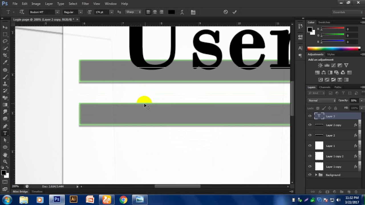 how to create a login page in photoshop cs6 - YouTube
