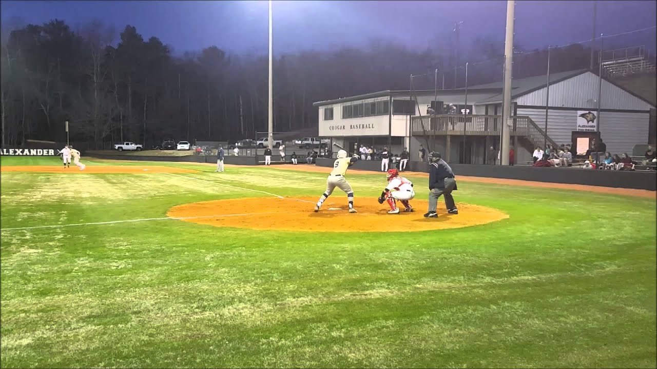 Tyler Sylvester Southwest Dekalb Baseball vs Alexander 2/26/16 -two at ...