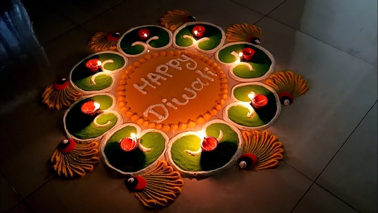 Diwali rangoli design | sanskar bharti rangoli | biggest galicha for ...