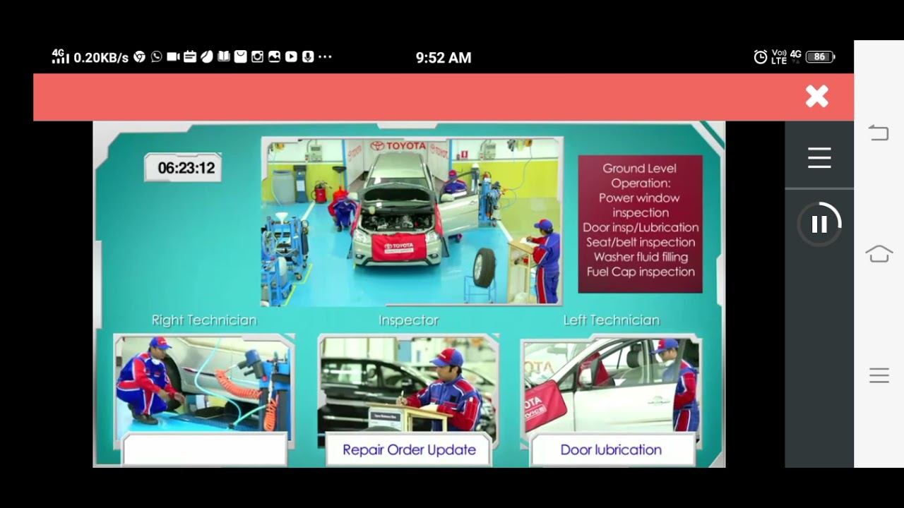 Toyota express maintenance SOP STANDARD OF PROCESS - YouTube