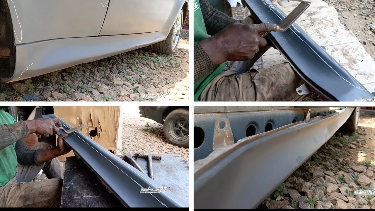 Car running board repair bodywork - YouTube