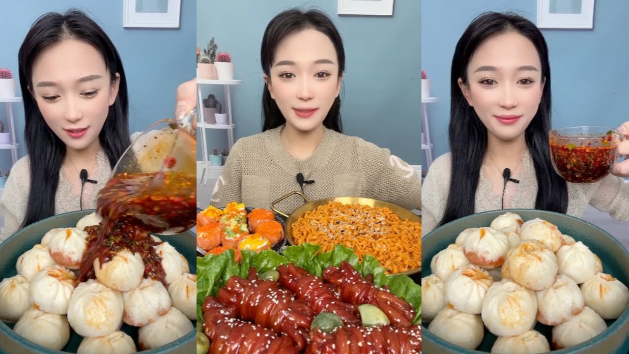 Chinese Spicy Fried Ramen, Salmon Sashimi, Pork Steam Buns with Super ...