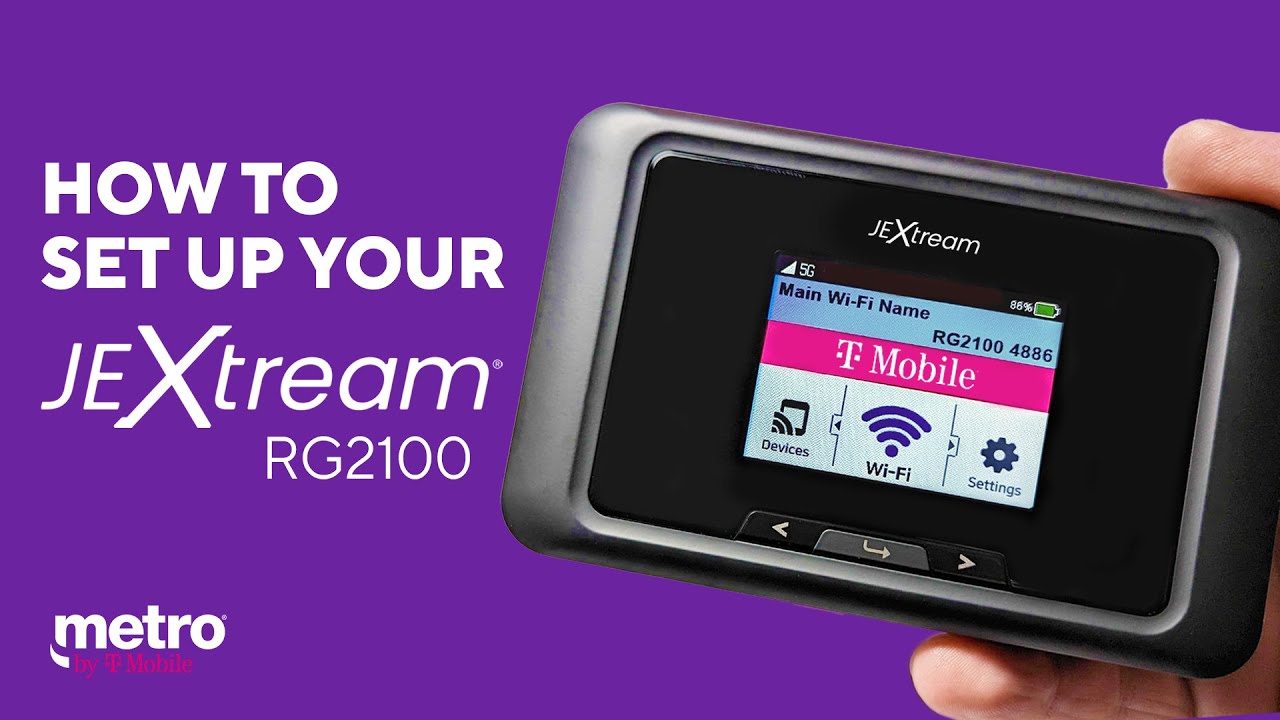 JEXtream® RG2100 5G Mobile Hotspot Unboxing and Setup | Metro by T ...