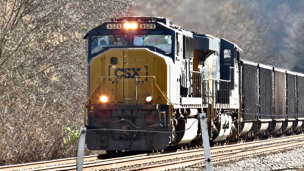 SD70MAC Leader!! Awesome 8 Train Day On The Big Sandy subdivision ...