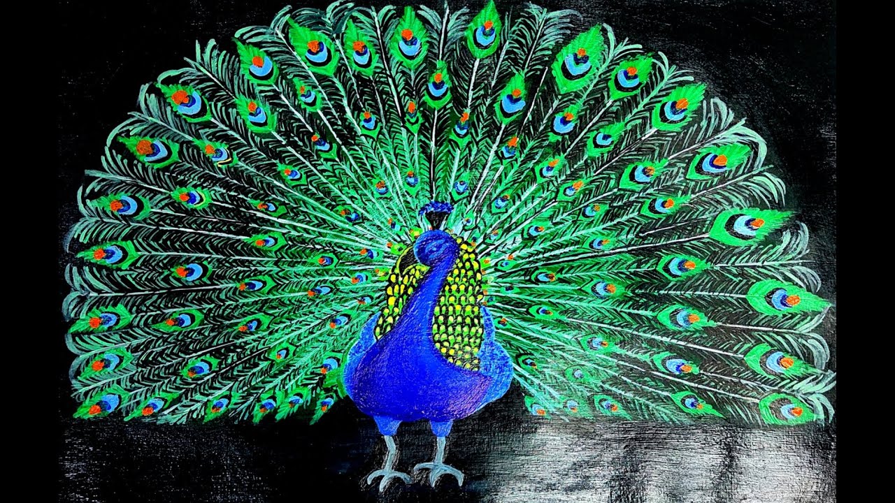 Peacock painting | acrylic painting for beginners | painting by rashmi ...