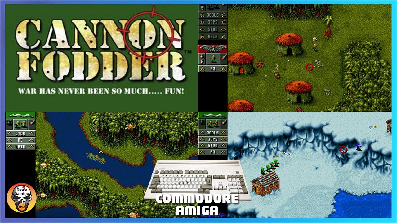 Cannon Fodder - Commodore Amiga gameplay on Mister FPGA - YouTube