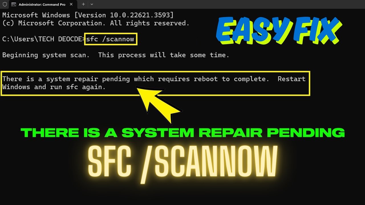 There is a System Repair Pending Which Requires Reboot – Easy Fix - YouTube