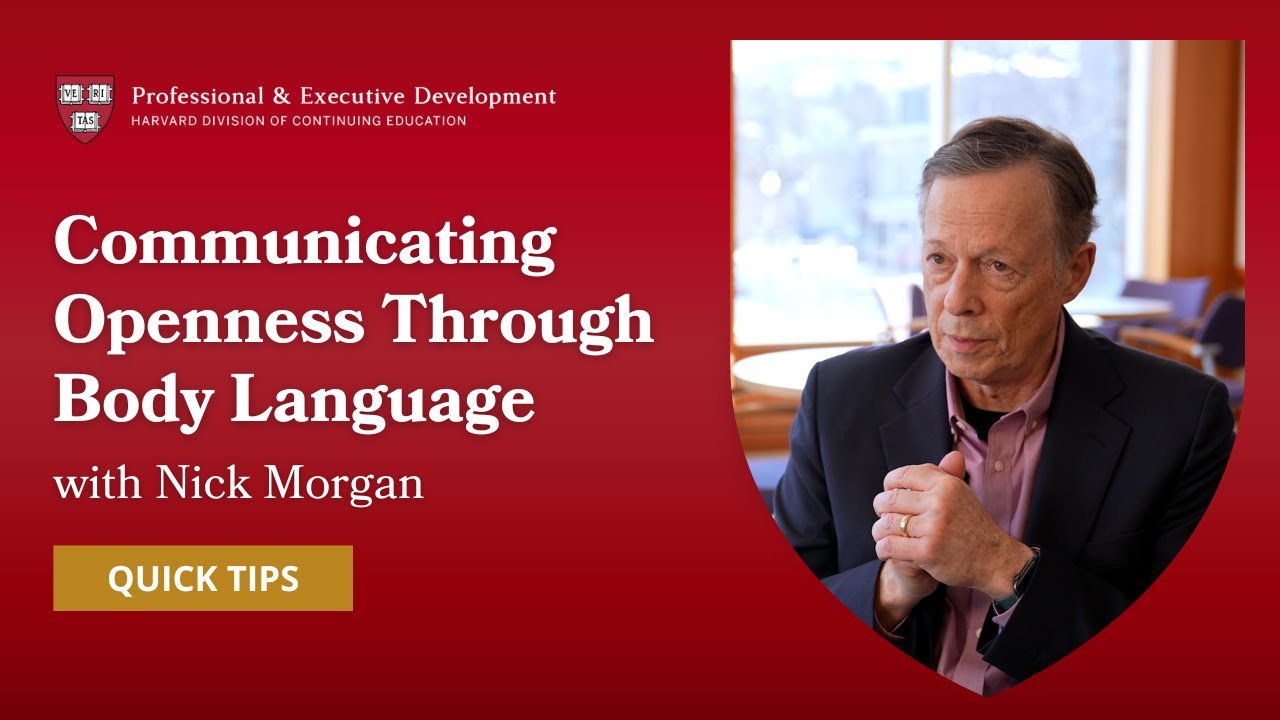 Quick Tip: How to Communicate Openness With Body Language - YouTube