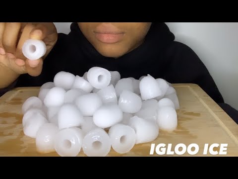 CLOUDY SLIGHTLY MELTED IGLOO ICE | ASMR ICE EATING - YouTube