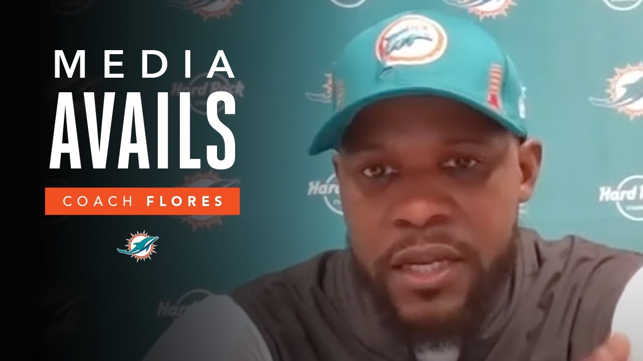 Coach Flores and Players meet with the media following Sunday's game ...