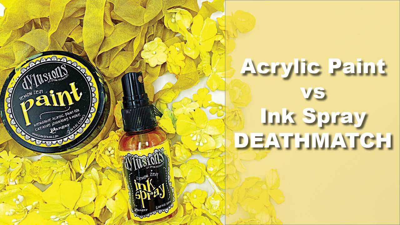 Experimenting with Dylusions Acrylic Paint & Ink Spray - YouTube
