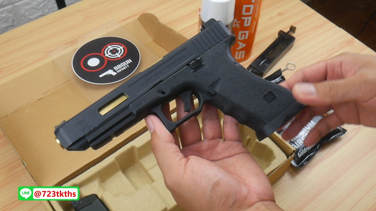 บีบีกันอัดแก๊ส AW Custom SAI Tier One G34 BB GUN - YouTube