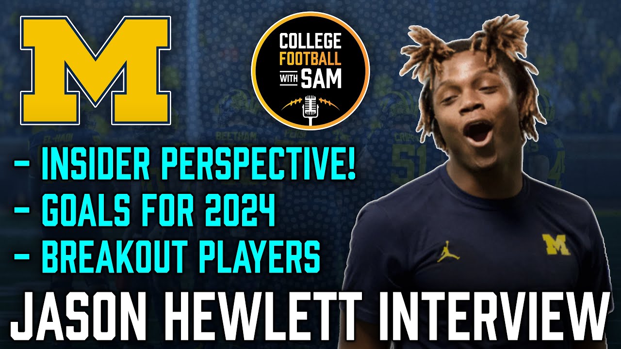 Interviewing Michigan Linebacker Jason Hewlett | Michigan Football 2024 ...