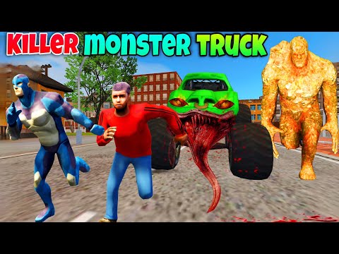 Rope Hero & Tipson Attacked By Killer Monster Truck | In Rope Hero Vice Town