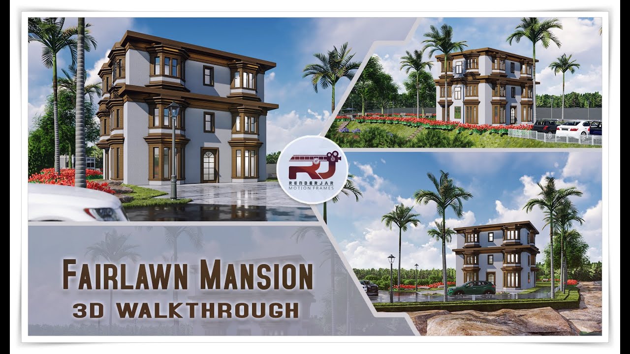 "Fairlawn Mansion" 3D Animation Walkthrough By @RenderjarMotionFrames7 ...