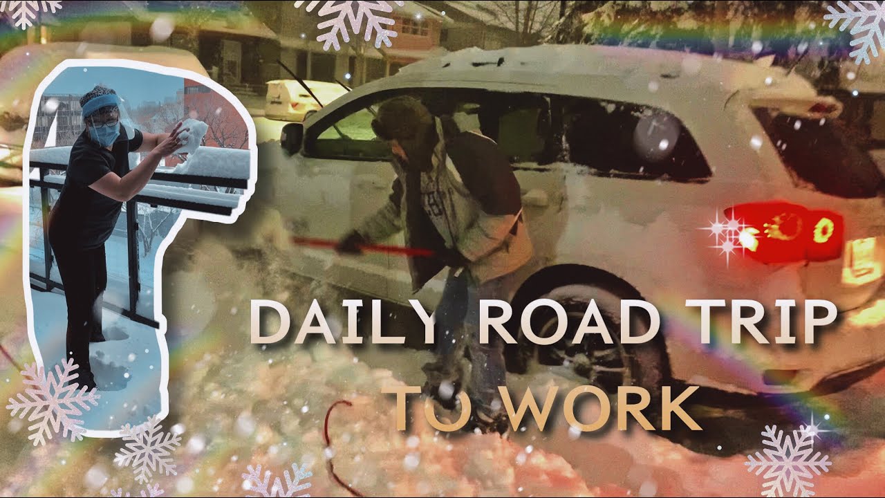 Drive With Me to Work (Extreme Morning Snow) - YouTube