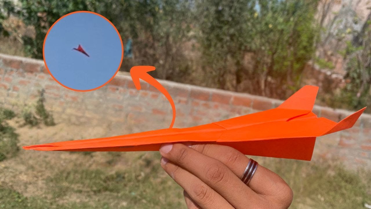 How To Make A Paper Airplane That Flies Lot || The Best Paper Airplane ...