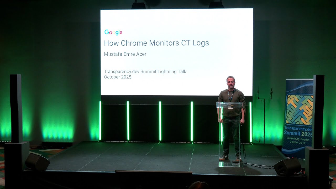 How Chrome monitors CT logs - Mustafa Emre Acer - YouTube