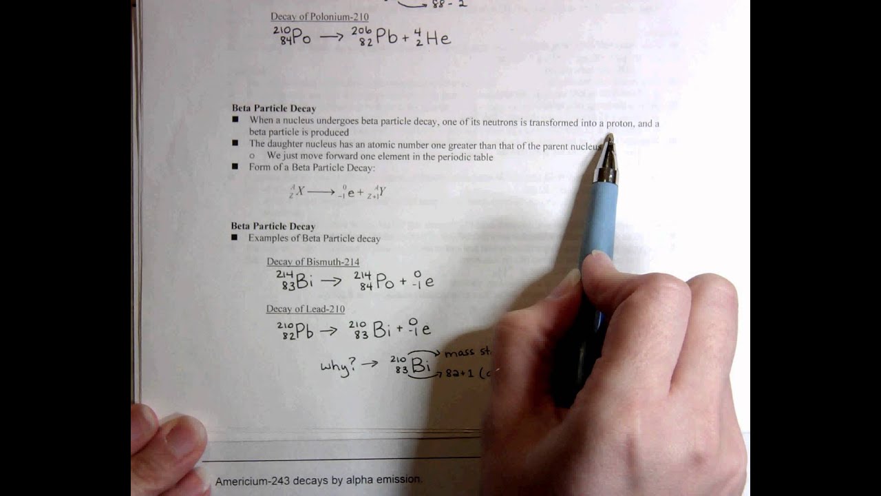 Writing Nuclear Reactions YouTube Writing Nuclear Reactions YouTube