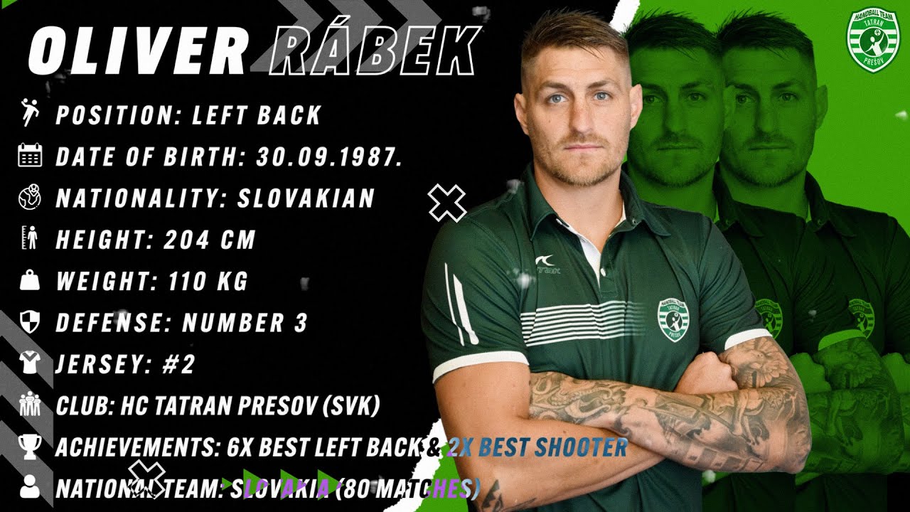 Oliver Rabek - Left Back - HC Tatran Presov - Highlights - Handball ...