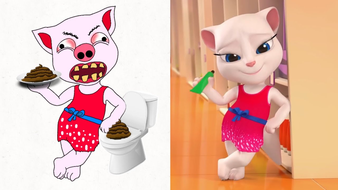 Talking Tom Shorts Mega-Pack Funny Drawing Meme 😂 | Funny Cartoon Tom ...