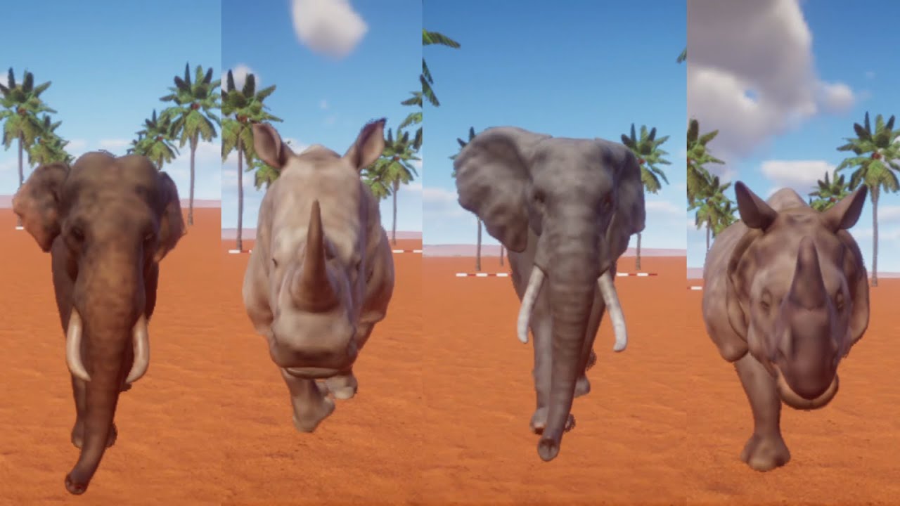 Heaviest & Bigger Animals Speed Race in Planet Zoo | Elephant vs Rhino ...