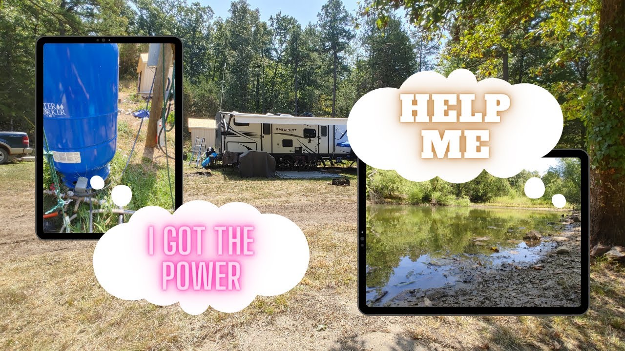Getting POWER to the well | CLEANING up the yard | Pond needs help ...