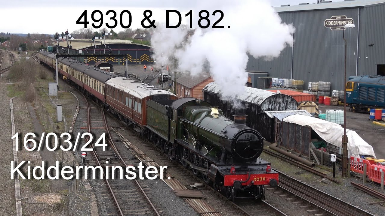4930 Hagley Hall & D182/46045. Kidderminster, 16/03/24 - YouTube