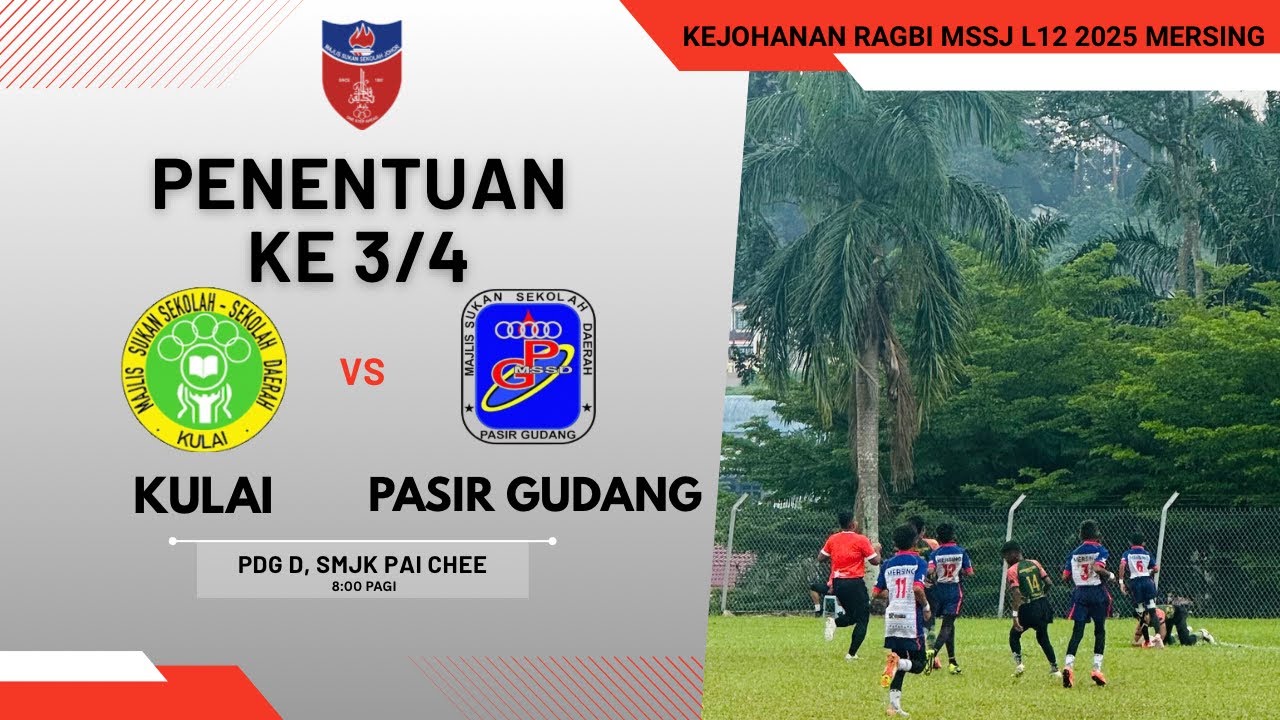 RANK 3/4 : KULAI v PASIR GUDANG | MSSJ RAGBI 2025 - YouTube